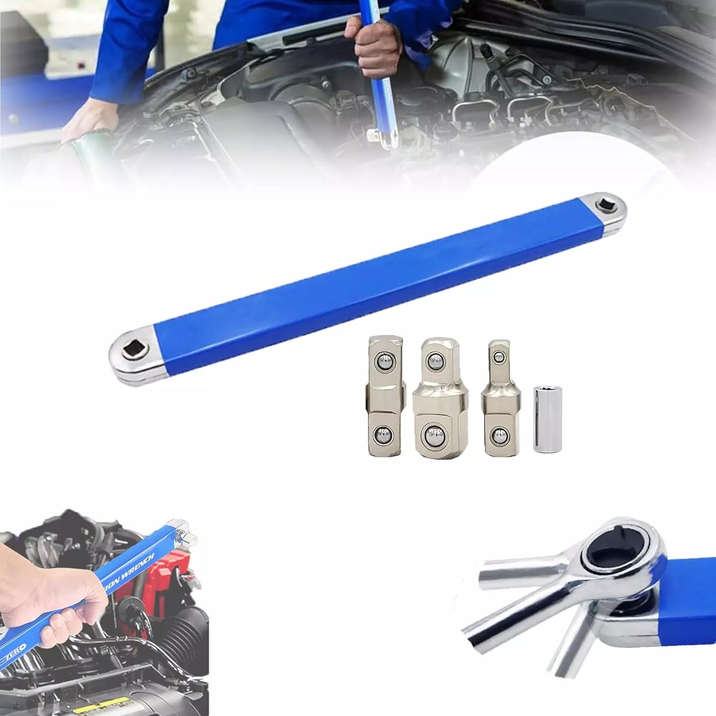 LLAVE EXTENSIBLE CON 4 ADAPTADORES INCLUIDOS – Talapor